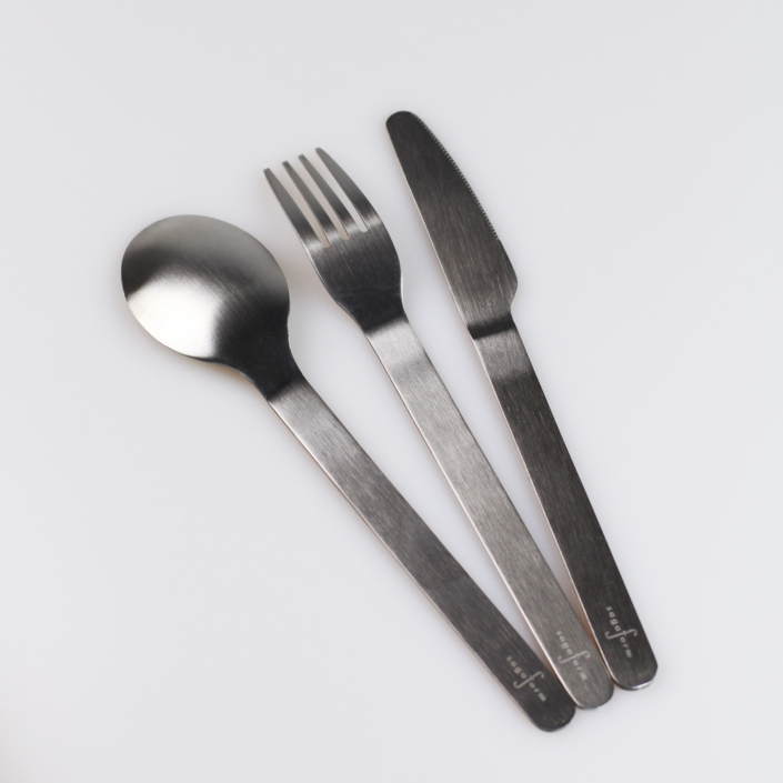 Bestick-set 3 delar med fodral - Fackförbundet ST